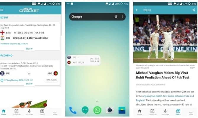 Top 5 best free Live Cricket Score and Streaming Apps for Android